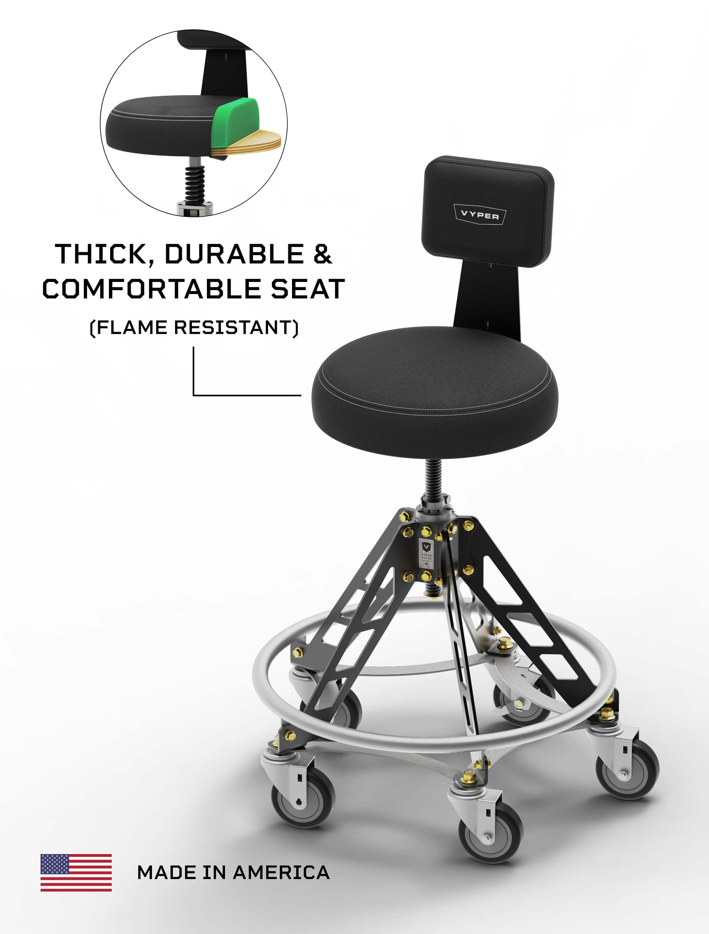 Elevated Steel Max | Vyper Chairs – Vyper Industrial