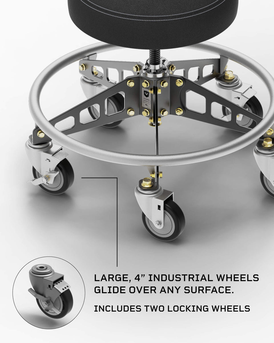 Best Garage Chair With Wheels | Robust Steel Max – Vyper Industrial