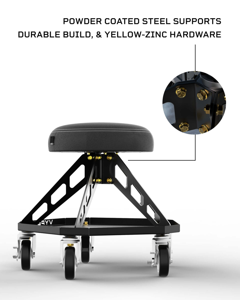 Best Garage Stool With Wheels | Robust Steel Pro – Vyper Industrial